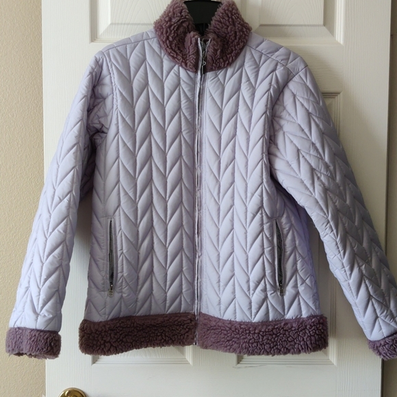 Patagonia | Jackets & Coats | Patagonia Lilac Quilted Chevron Jacket ...